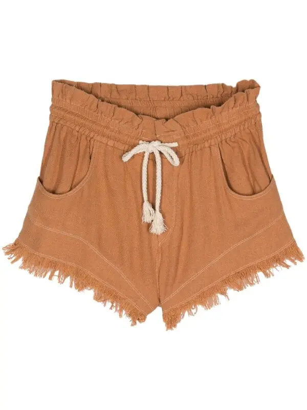 MARANT ETOILE Talapiz Silk Shorts - Brown