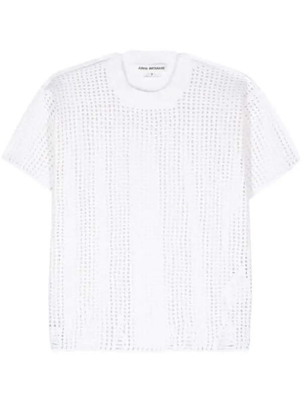 Junya Watanabe Panelled Open-knit Top - Neutrals