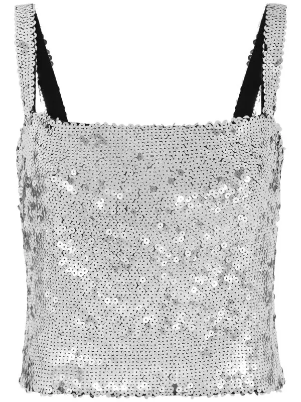 Dolce & Gabbana Sequin-embellished Cropped Top