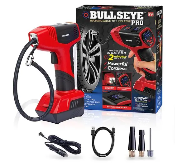 BULLSEYE PRO Rechargeable Car Tire Air Pump Com Ressor