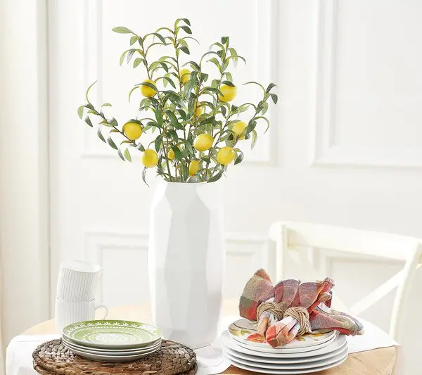 HOME REFLECTIONS As Is Set Of 24' Faux Lemon Stems