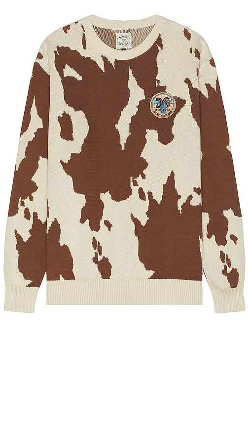 DINNER SERVICE NY Cow Print Sweater