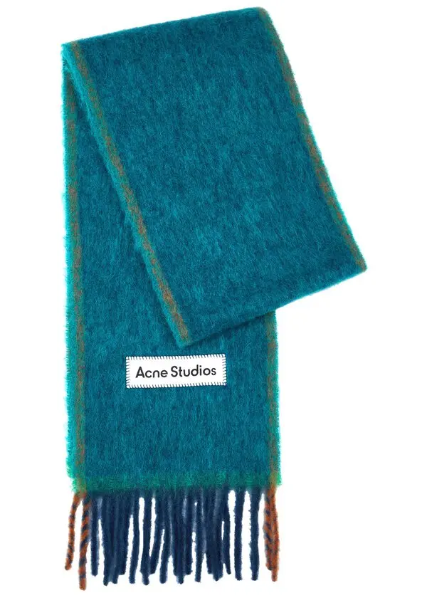 Acne Studios Vally Alpaca-blend Scarf - Blue
