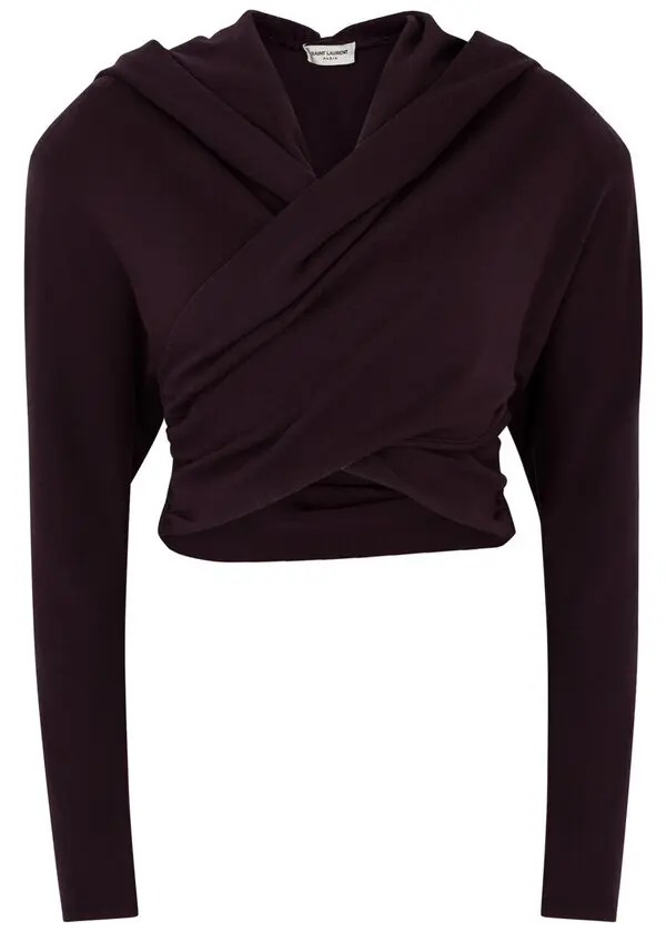 Saint Laurent Hooded Wool Top