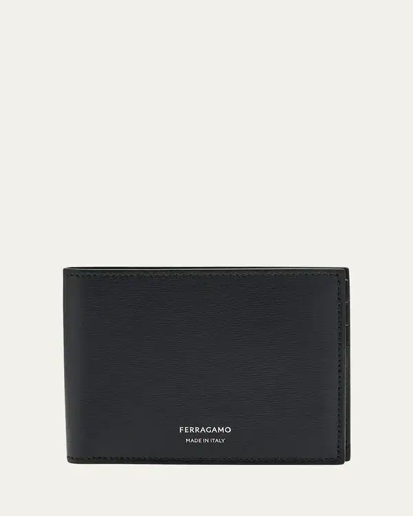 Ferragamo Classic Leather Bifold Wallet Nero Editorialist