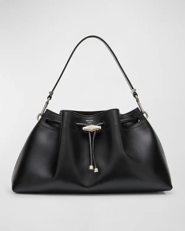 JIMMY CHOO The Cinch Leather Shoulder Bag - Black