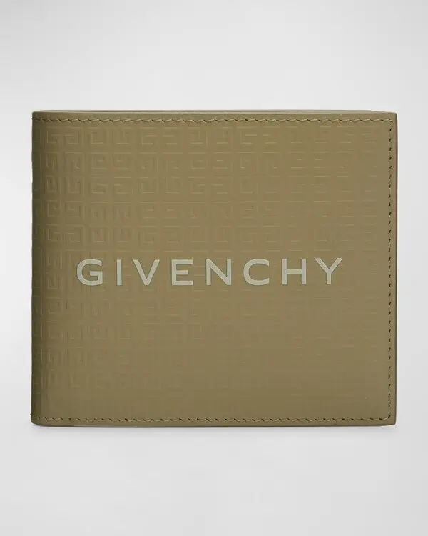 Givenchy 4g Leather Logo Bifold Wallet - Khaki | Editorialist