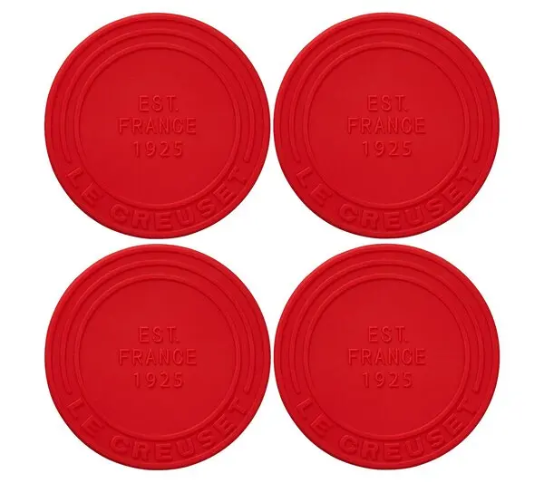 LE CREUSET Set Of 4' Silicone Coasters