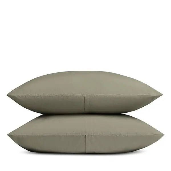 PARACHUTE Brushed Cotton Pillowcase Set, Standard - Moss