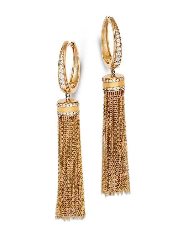 Bloomingdale'S Diamond Tassel Drop Earrings 0.75 Tcw