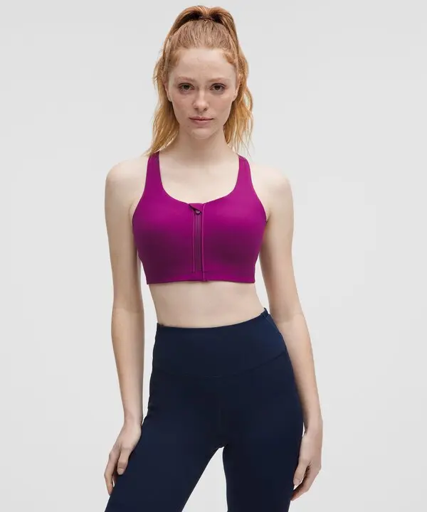 Lululemon Energy Zip-front Bra - Chilled Grape