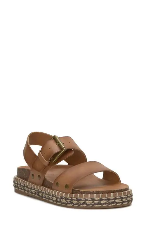 Lucky Brand Umora Slingback Espadrille Platform Sandal - Latte