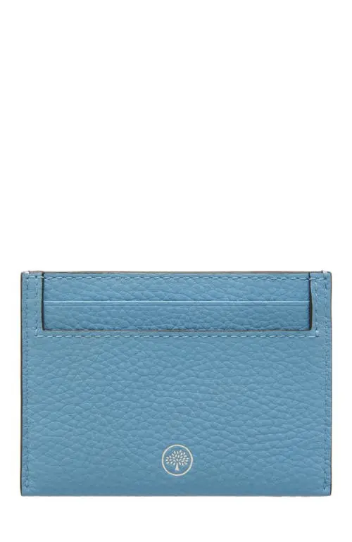Mulberry Leather Card Case - Pale Slate