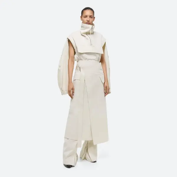 Helmut Lang Trench Wrap Skirt - Creme