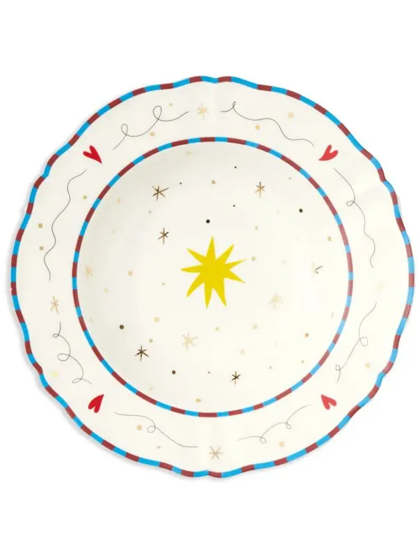 BITOSSI HOME Star Porcelain Deep Plate