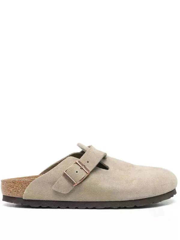 BIRKENSTOCK Boston Suede Sandals - Neutrals