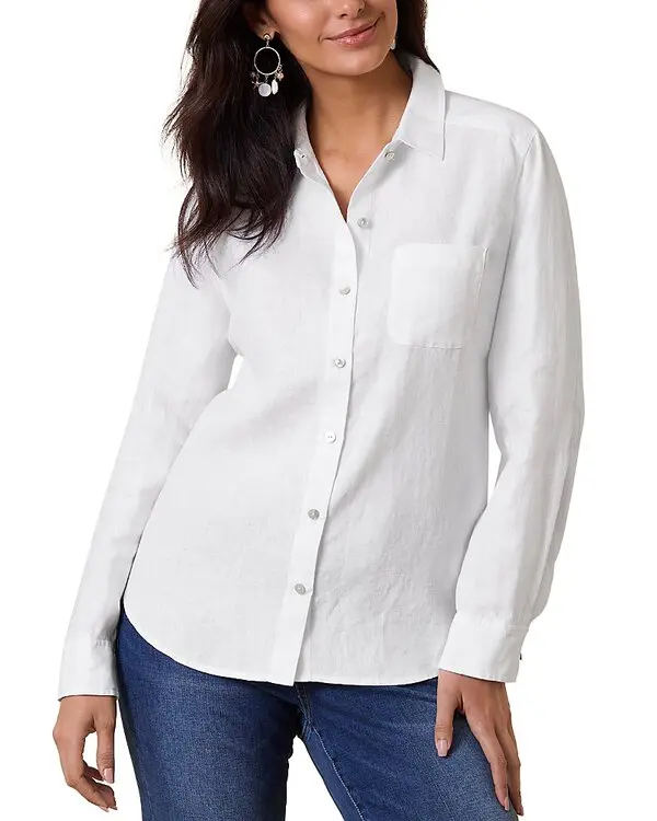 Tommy Bahama Linen Button-front Shirt - White
