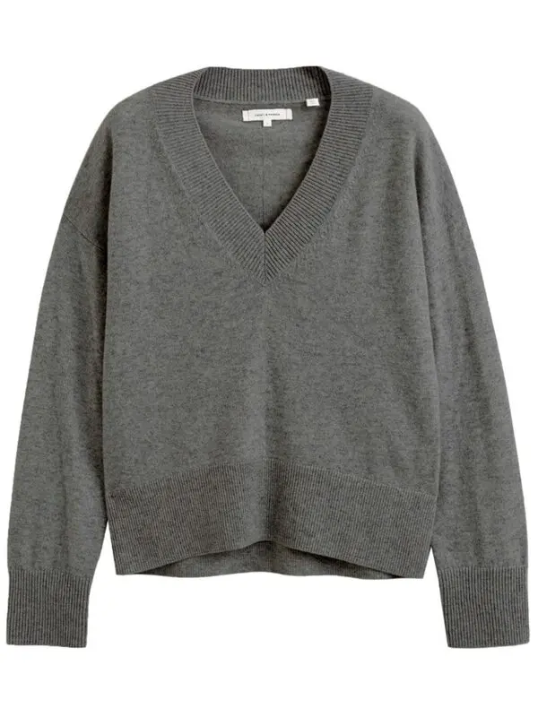 Chinti & Parker V-neck Knitted Jumper - Grey