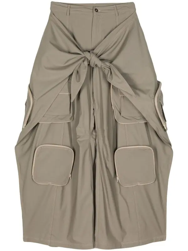 ACT Nº1 Knotted Wide-leg Trousers