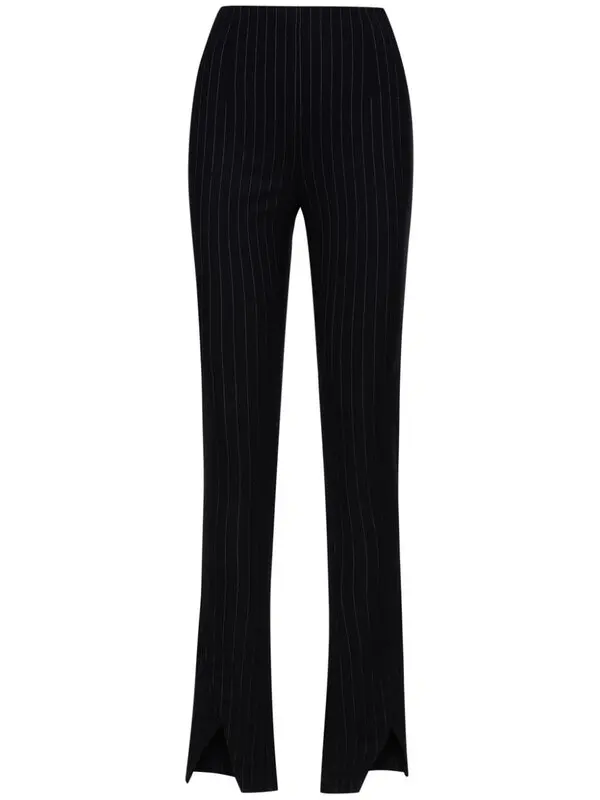 Oscar De La Renta Vertical-stripe Wool Trousers
