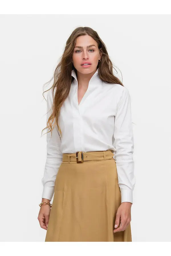 SARAH ALEXANDRA Signature Broadstreet Shirt - White