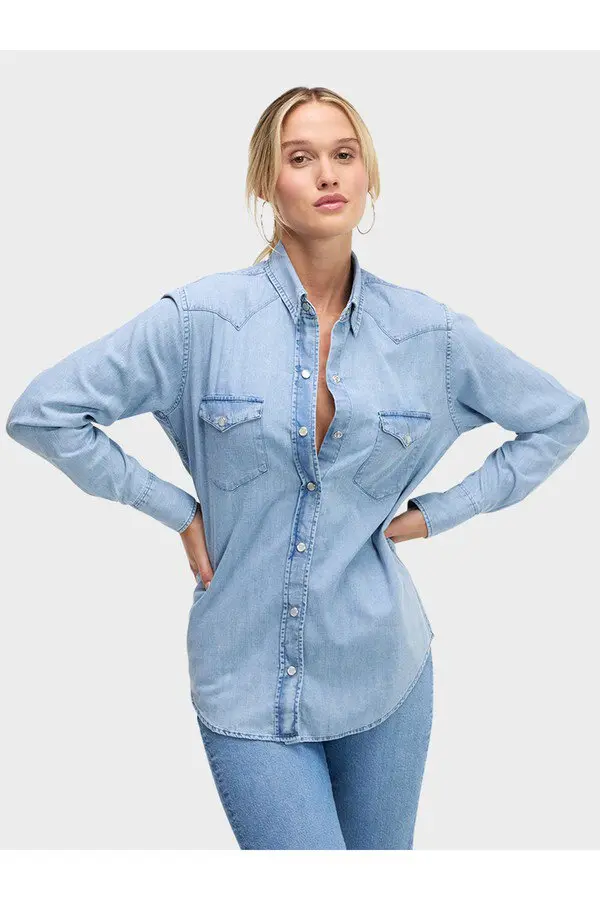 SARAH ALEXANDRA Western Shirt: Lonesome Dove - Denim