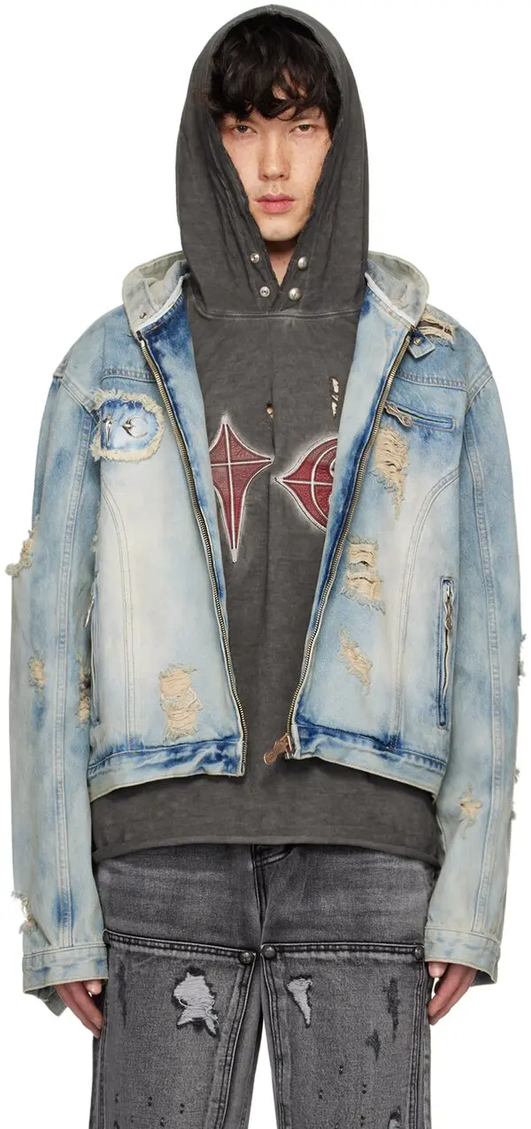 Thug Club Rover Denim Jacket In Blue - 40% Off | Editorialist