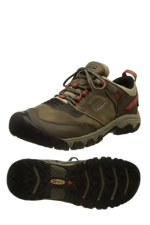 Buy Keen Ridge Flex Waterproof Hiking Shoes In Timberwolf/ketchup ...