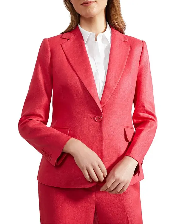 HOBBS LONDON Mirabel Linen Single Breasted Jacket