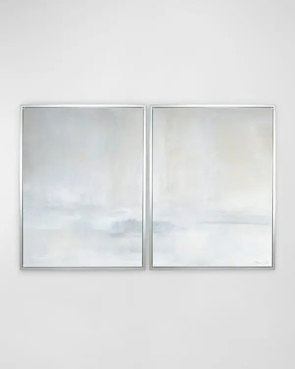 BENSON-COBB STUDIOS Promontory" Hand-embellished Giclee Diptych On Canvas Wall Art Carol Benson-cobb