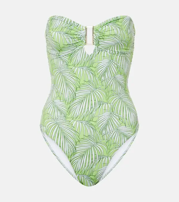 Melissa Odabash Como Printed Strapless One Piece Swimsuit