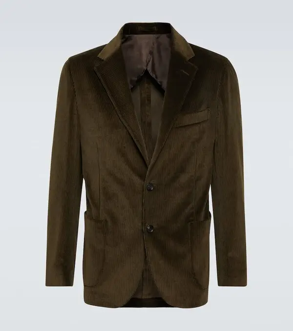 LARDINI Corduroy Blazer - Green