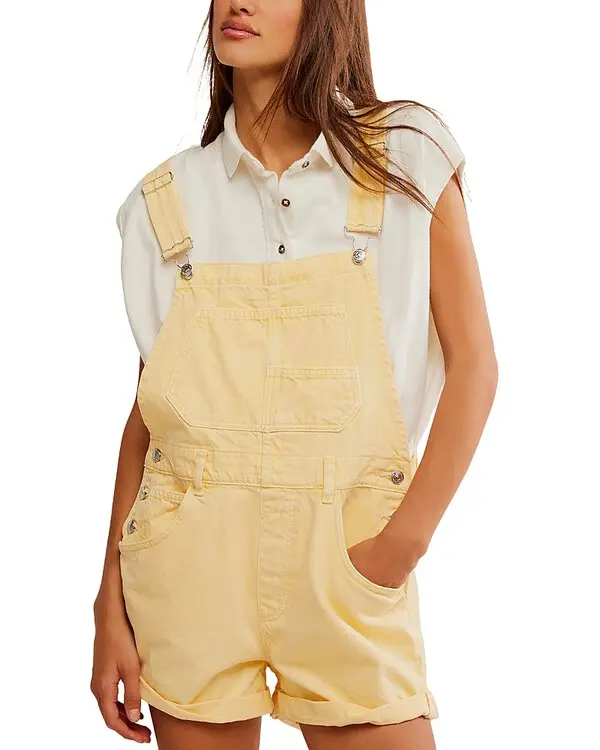 Free People We The Free Ziggy Shortalls - Lemon Drop