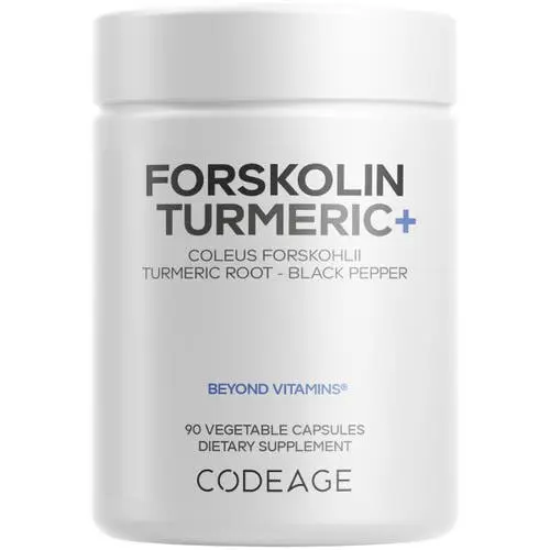 CODEAGE Forskolin Turmeric Supplement + Turmeric & Black Pepper