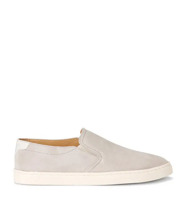 Brunello Cucinelli Suede Slip-on Sneakers - Beige