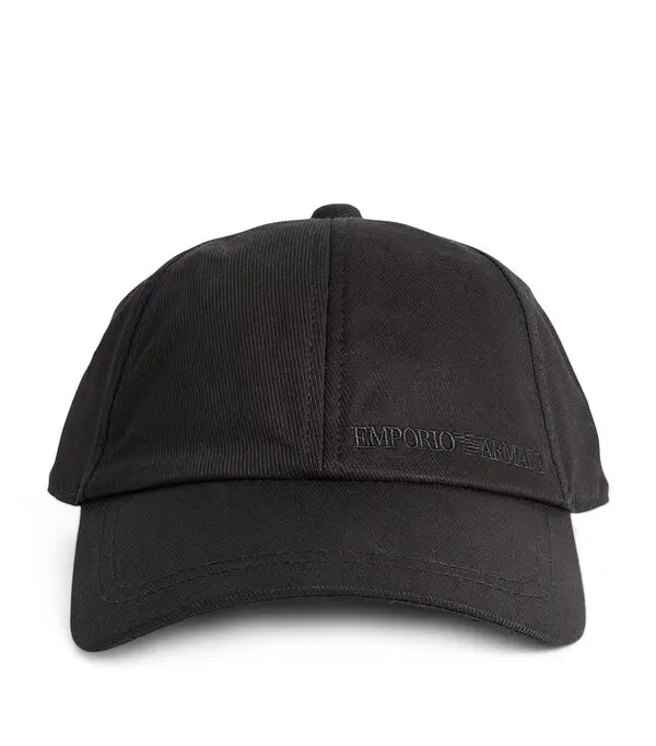 Emporio Armani Embroidered Logo Baseball Cap - Black