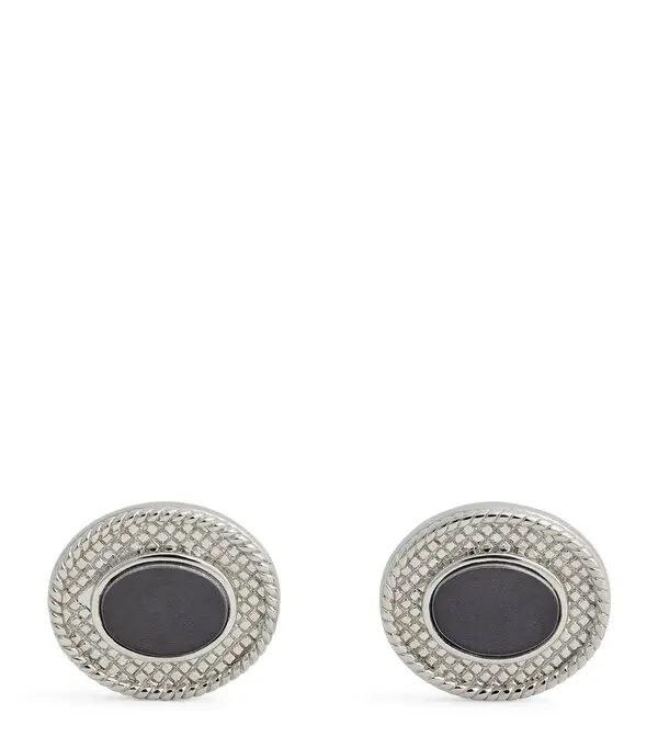 Tateossian Sterling And Hematite Cufflinks