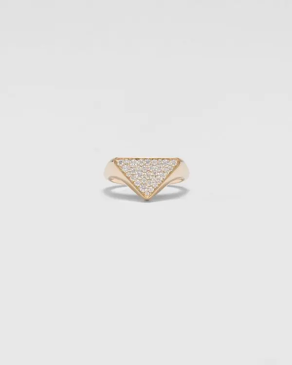 Prada Eternal Gold Diamond Signet Ring