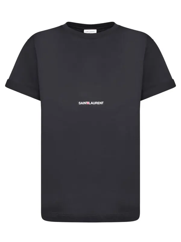 Saint Laurent Cotton T-shirt - Black