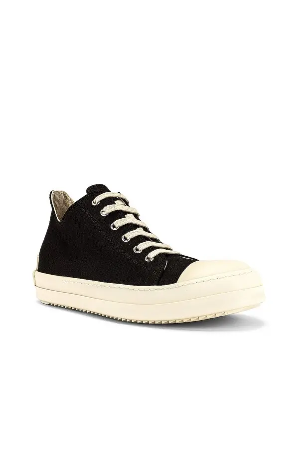 Rick Owens Low Sneaks In Black