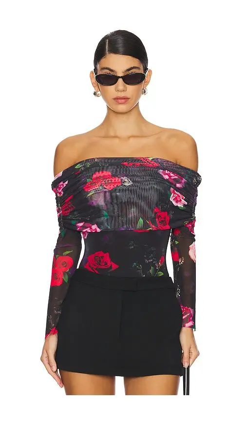 AFRM Maxine Bodysuit - Mixed Rose