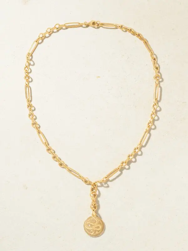 FOUNDRAE Wholeness 18-karat Diamond Medallion Necklace - Gold
