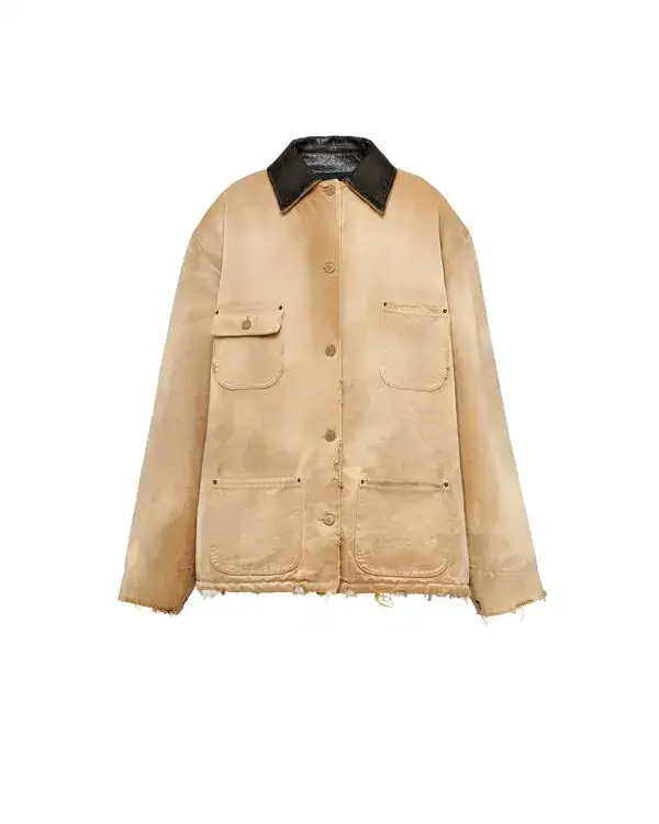 PRADA キャンパスジャケット　ベージュ カバーオール Prada Canvas Jacket - Neutral | Editorialist