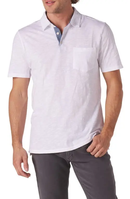 THE NORMAL BRAND Slub Pocket Polo - White