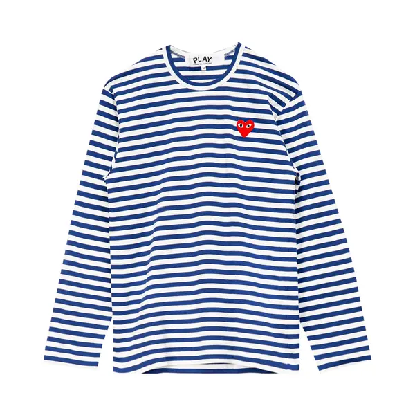 Play Comme Des Garcon Striped T-shirt - Blue