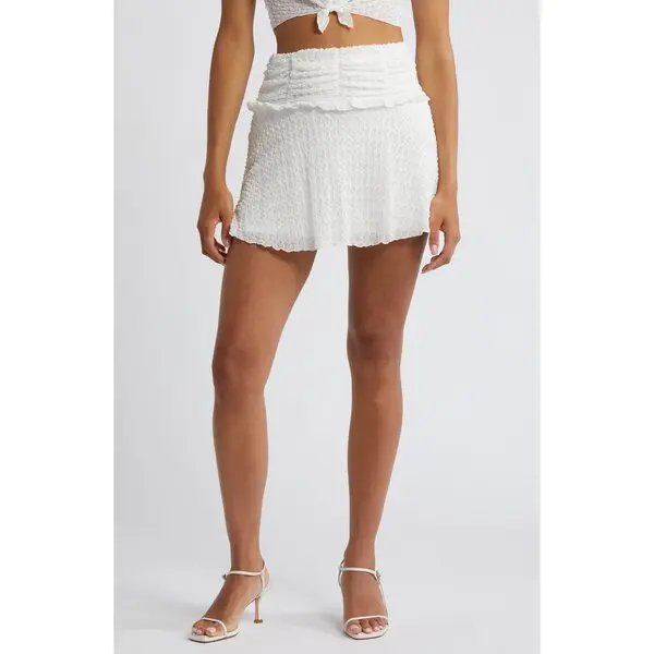 SOMETHING NEW Mila Textured Miniskirt