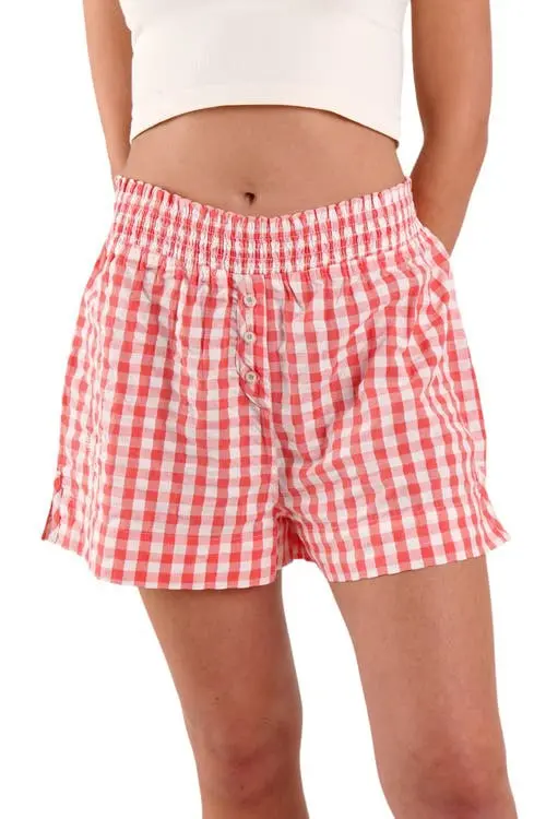 PEACHAUS Lomandra Pyjama Shorts - Canyon Peach