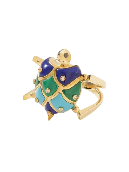 Yvonne Léon Tortue 9-karat Multi-stone Ring