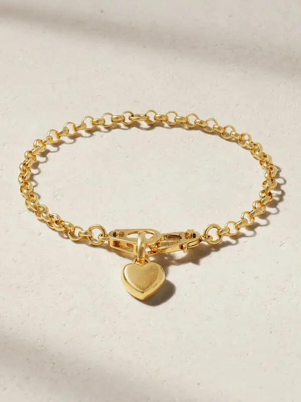 FOUNDRAE Petite Heart Ingot 18-karat Bracelet