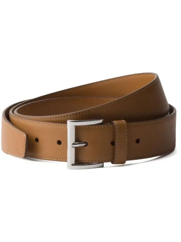 Prada Buckle-Fastening Leather Belt - Brown | Editorialist display picture 1